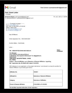 001 CBSE AFFILIATION | PCIS